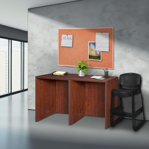 Regency Legacy 72 in. Cherry Stand Up Side to Side Desk / Desk ...