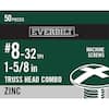 Everbilt #8-32 x 1-5/8 in. Combo Truss Head Zinc Plated Machine Screw (50-Pack) 800982 - The ...