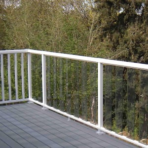 PEAK Aluminum Railing 36-5/16 in. H x 63 in. W Aluminum Deck Railing ...