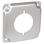 Southwire 4 in. W Steel Metallic 1-Gang Single-Device Square Cover, 5/8 in. Raised (1-Pack ...