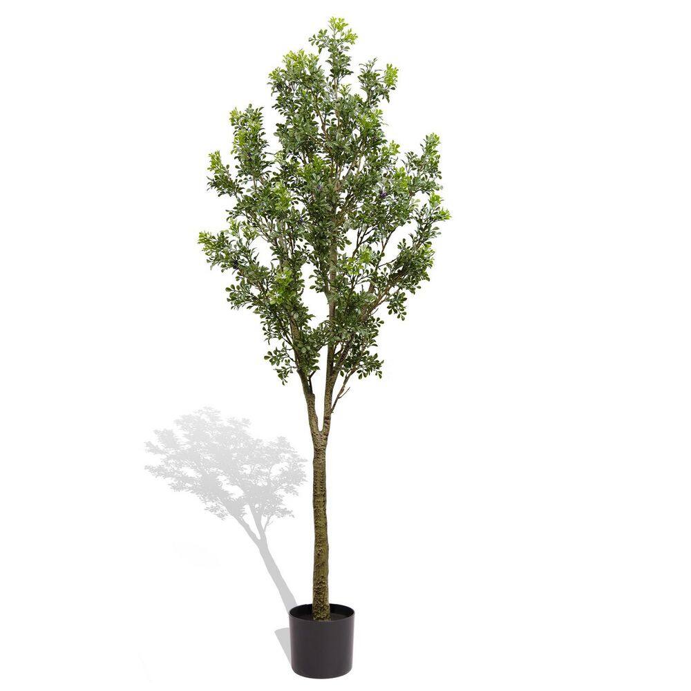Natural and Realistic 5.9 ft. Artificial Olive Tree in Pot, Large ...
