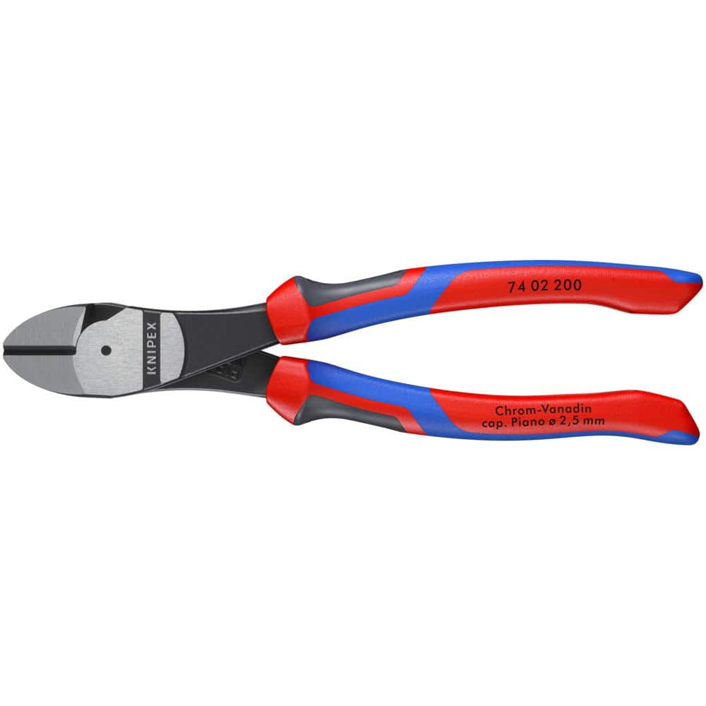 KNIPEX 8 in. High Leverage Diagonal Cutters with Comfort Grip 74 02 200 ...