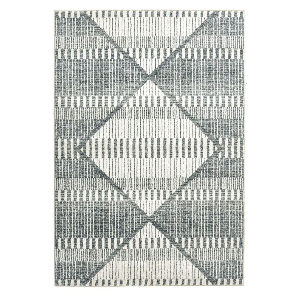 Orian Rugs Riverstone Steinway 5 ft. 3 in. x 7 ft. 6 in. Cloud Grey ...