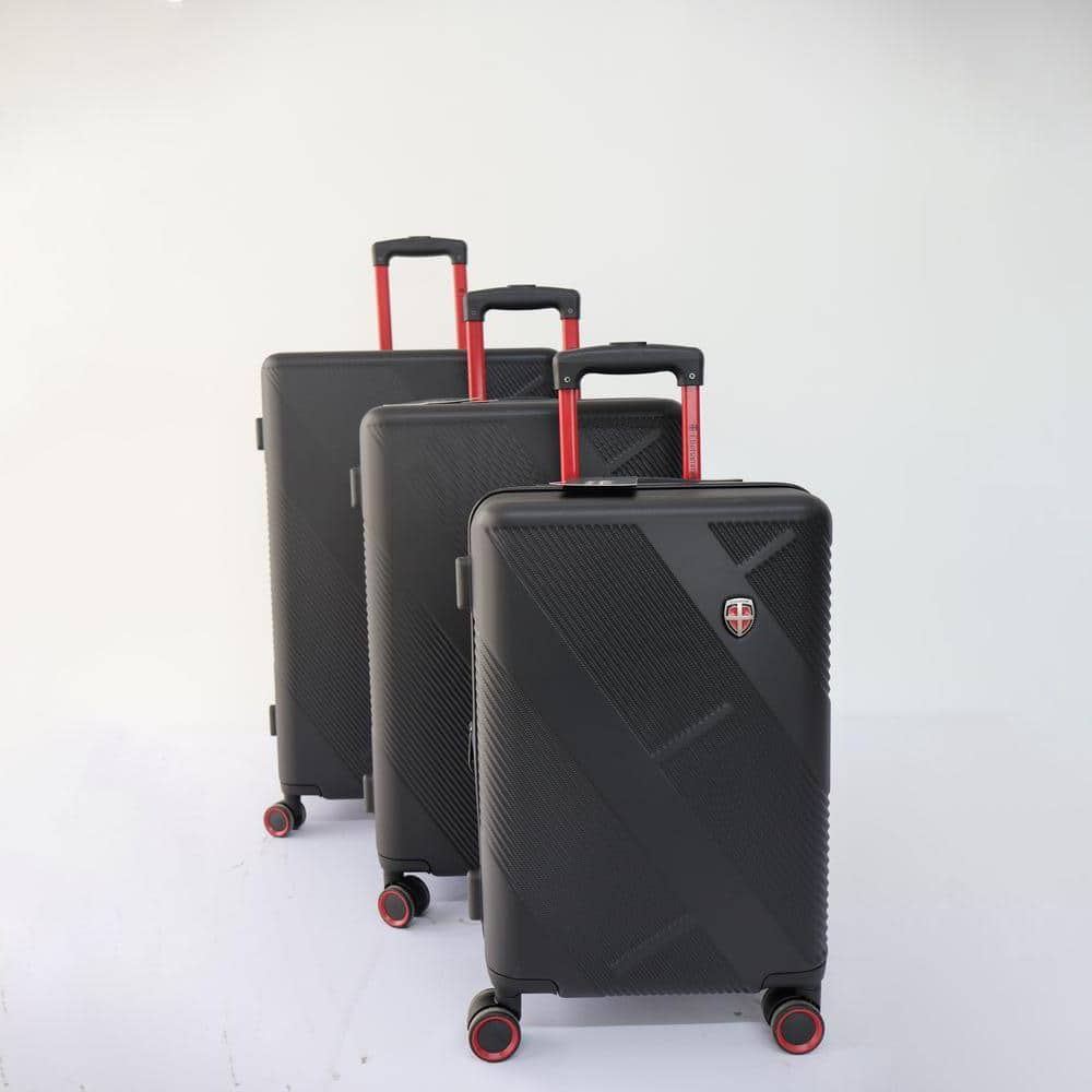 Ellehammer Luggage Set, 3-Piece, Black, 100 % ABS, Hard Case Luggage ...