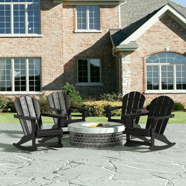 Reviews for OrangeOne Black Recycled Plastic HDPS Porch Patio ...