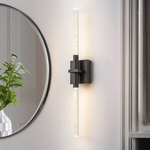 RRTYO Veturia 23.6 in. 1-Light Modern Black Linear Rotatable Integrated ...