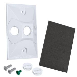 Commercial Electric 1-Gang Non-Metallic Weatherproof Blank Electrical ...