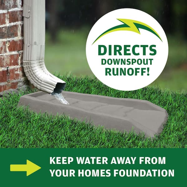 Master Mark Splash Block Gray Gutter Down Spout (2-Pack) 30324 - The ...
