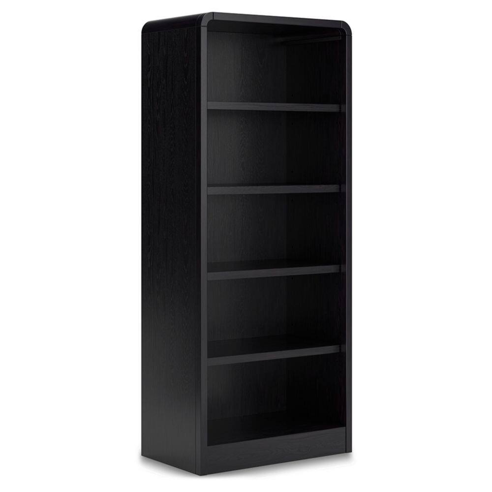 Signature DESIGN BY ASHLEY Rowanbeck 72 in. Tall Black 5-Shelf Wood ...