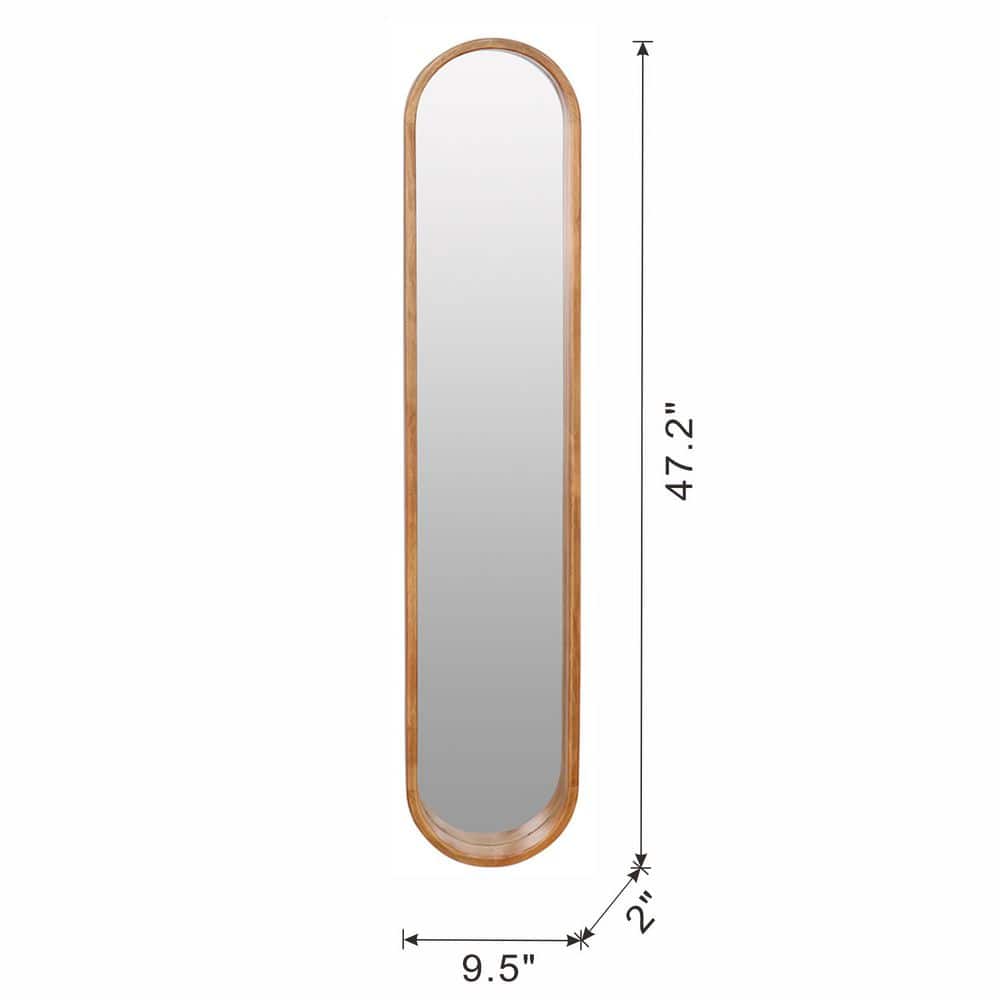 9.5 in. x 2 in. x 47.2 in. Decorative Rubber Frame Mirror with ...