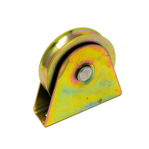ALEKO 4 in. V-Groove Metal Gate Wheel for V-Profile Sliding Gate Tracks ...