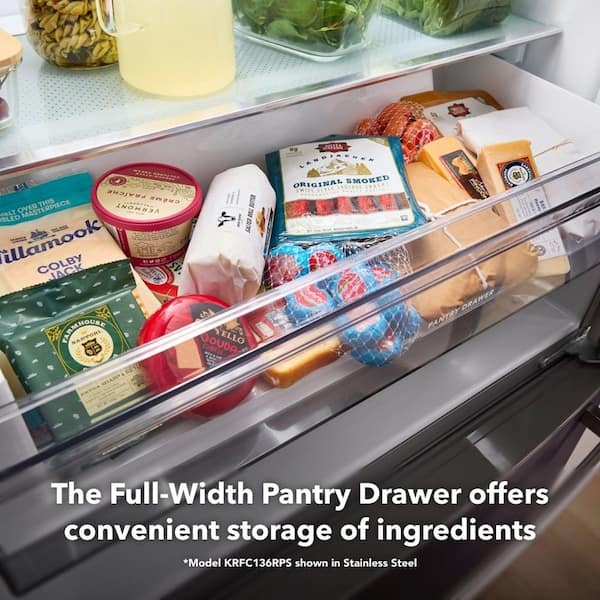 KitchenAid 36 in. 20 cu. ft. Counter Depth French Door Refrigerator in ...