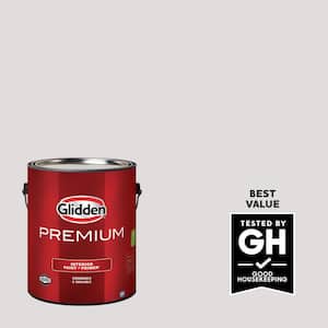 Glidden Premium 1 gal. PPG1014-3 Silver Screen Flat Exterior Latex ...