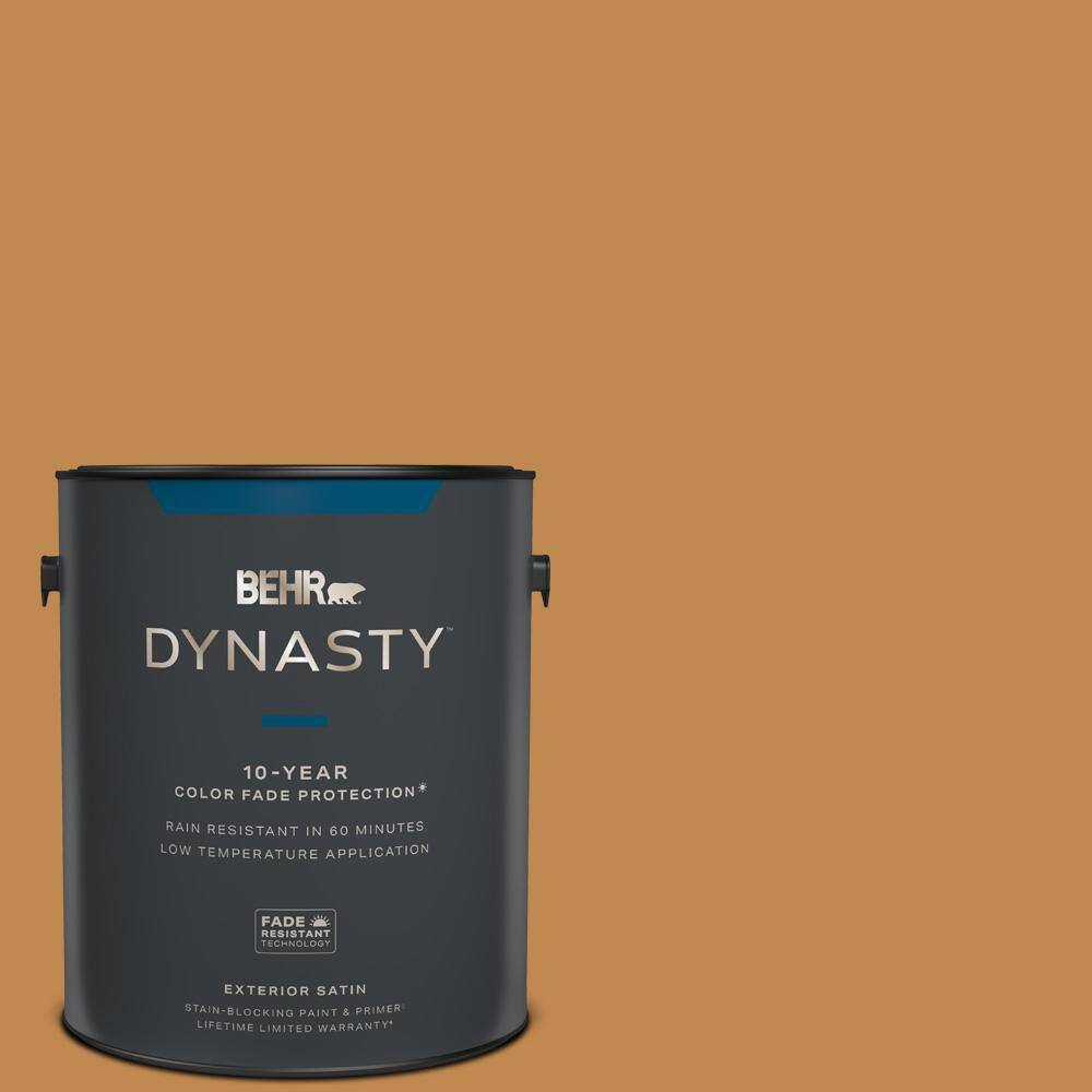 BEHR DYNASTY 1 gal. #M250-6 Toffee Tart Satin Enamel Exterior Stain ...