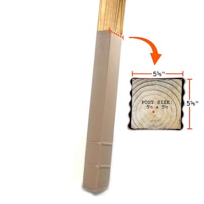 Post Protector 4 in. x 4 in. x 42 in. In-Ground Fence Post Decay ...