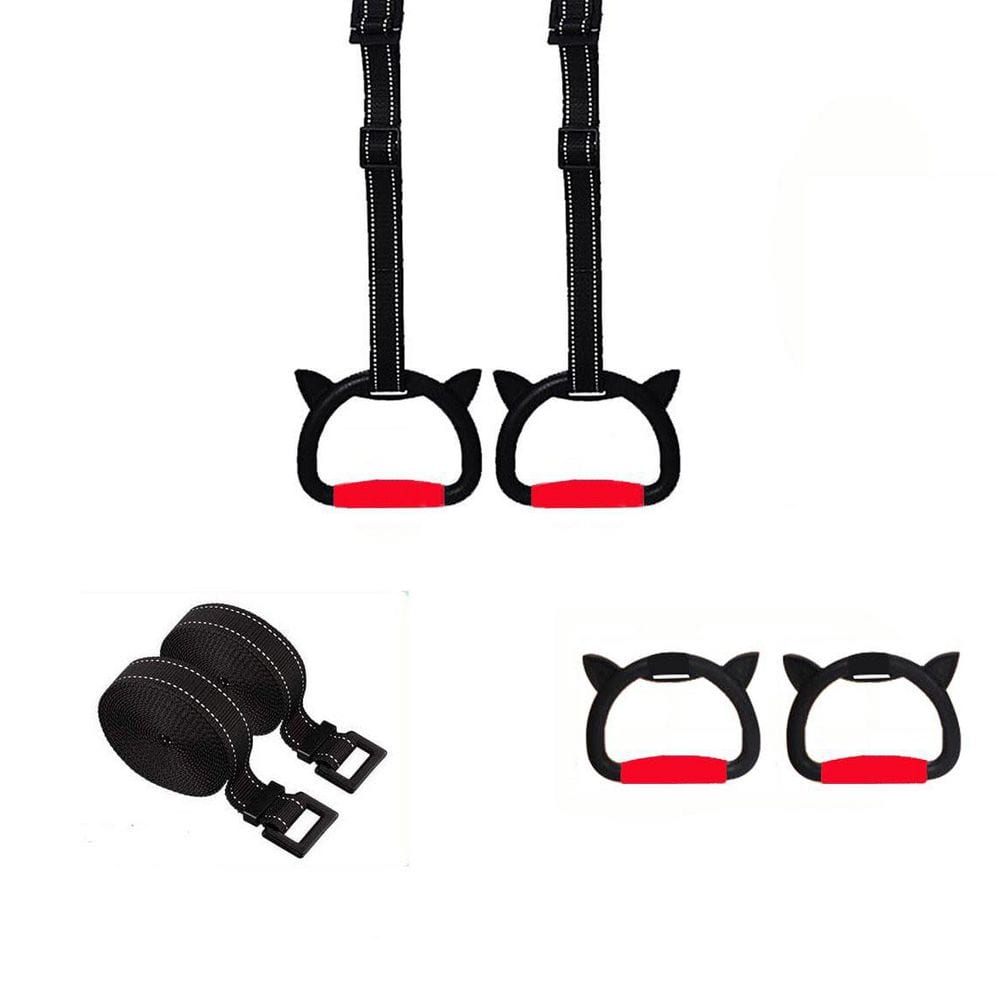 Afoxsos Gymnastics Rings 59 in. Adjustable with High-Weight Support ...