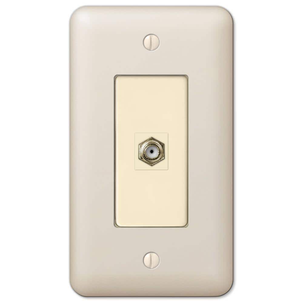 AMERELLE Declan 1 Gang Coax Steel Wall Plate - Almond 935CXAL - The ...