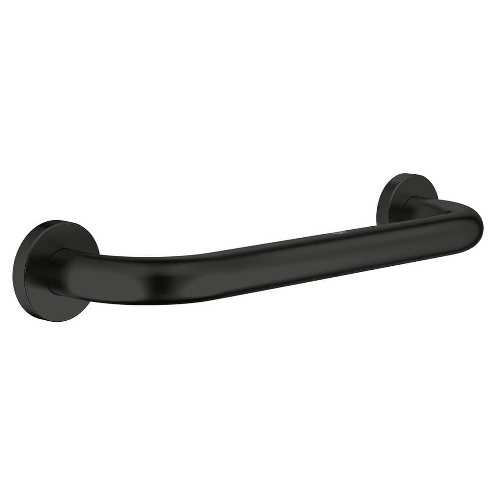 GROHE Essentials 12 in. Grip Bar in Matte Black 404212431 - The Home Depot