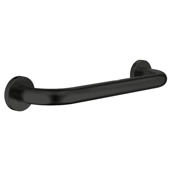 GROHE Essentials 12 in. Grip Bar in Matte Black 404212431 - The Home Depot