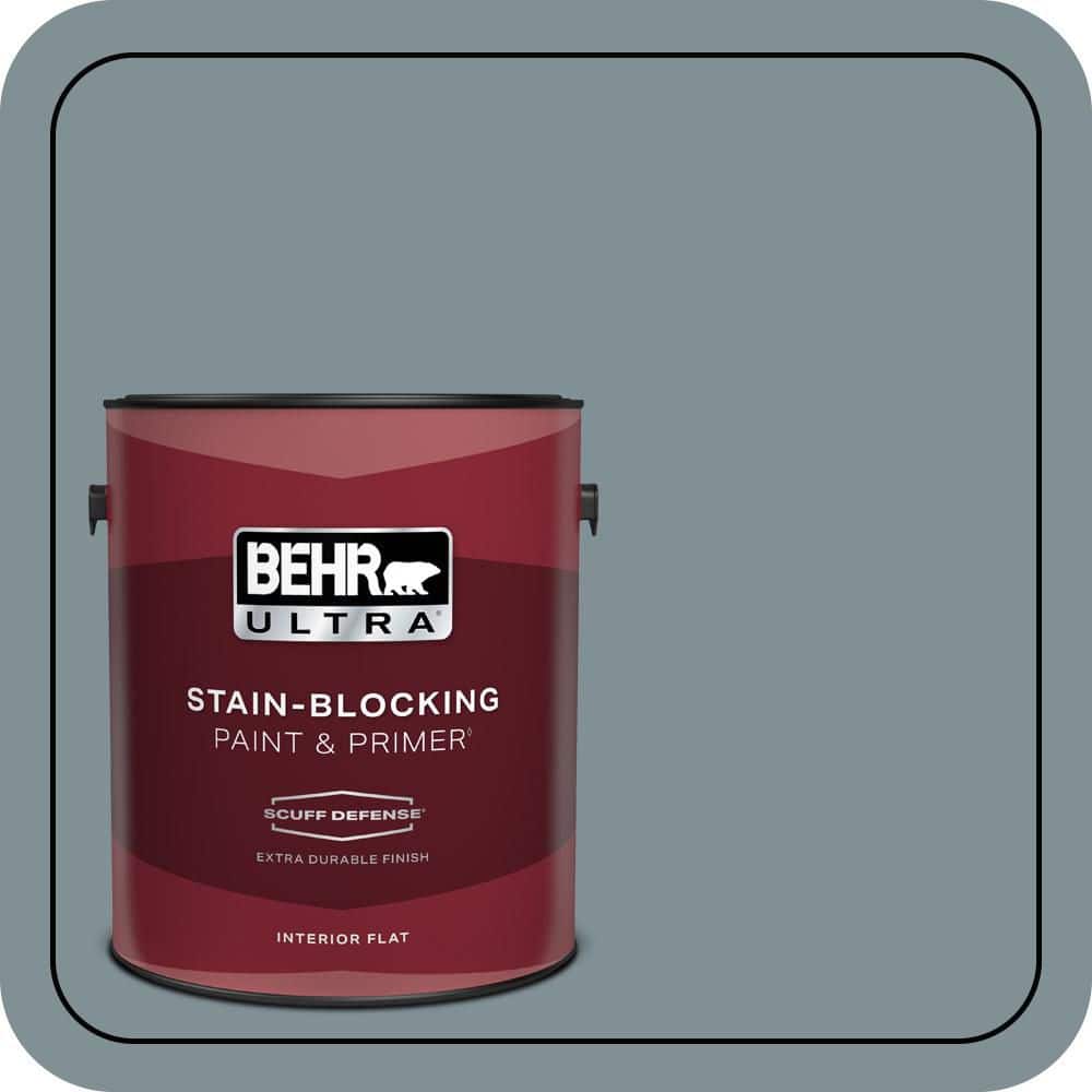 BEHR ULTRA 1 gal. #740F-4 Dark Storm Cloud Extra Durable Flat Interior ...
