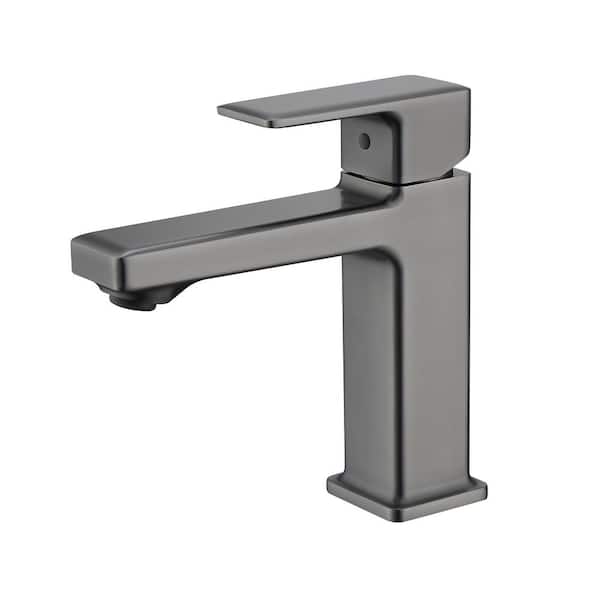 Satico 7.16 in. H Single Handle Single Hole Bathroom Faucet Two 9/16 in ...