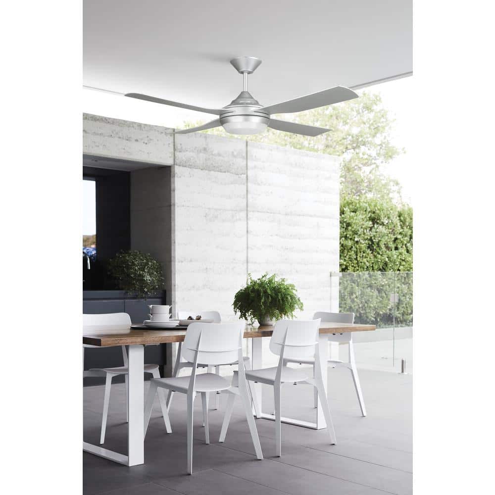 Lucci Air Moonah 52 in. LED Light Silver Ceiling Fan with Remote ...