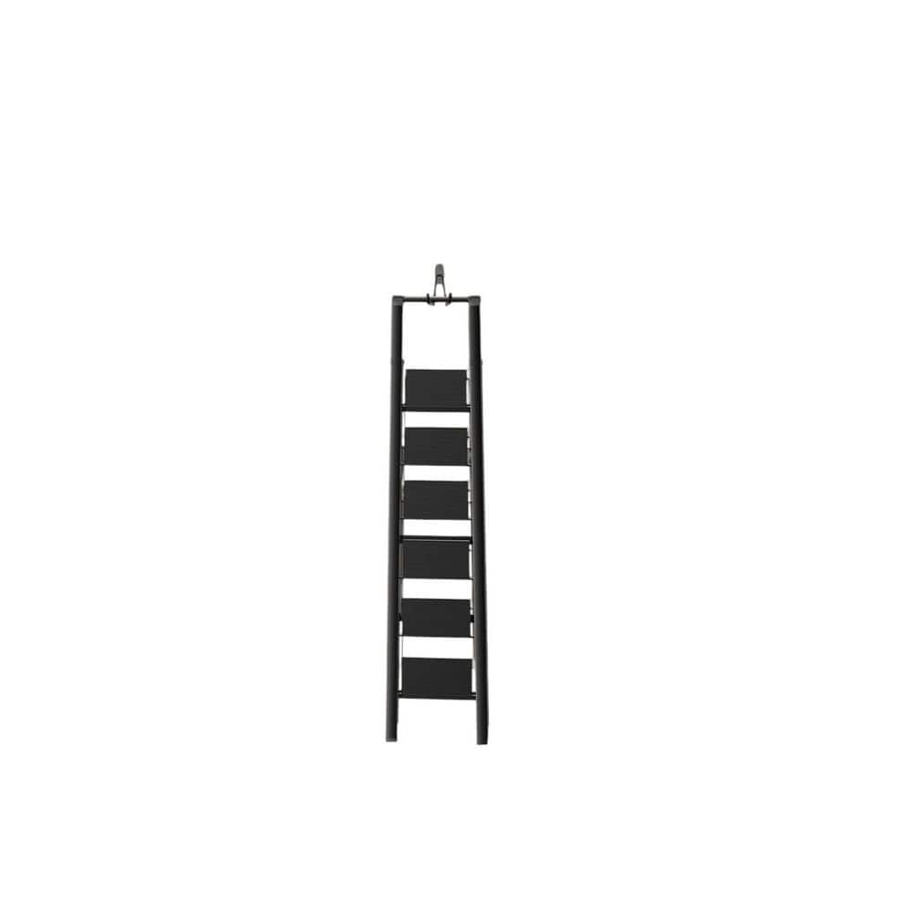 KIWDZFU 6 Step Ladder Reach 12 ft. Ceiling Portable Folding Aluminum ...