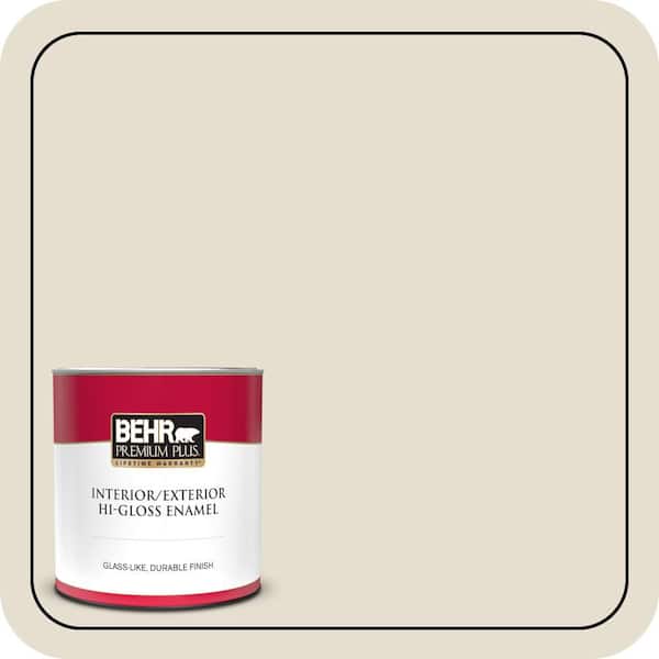 BEHR PREMIUM PLUS 1 qt. #750C-2 Hazelnut Cream Hi-Gloss Enamel Interior ...