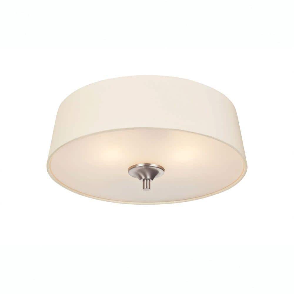 Westinghouse Parker Mews 2-Light Brushed Nickel Ceiling Fixture 6225900 ...