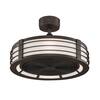 FANIMATION Beckwith 23 in. Oil-Rubbed Bronze Ceiling Fan with LED Light Kit and Frosted White ...