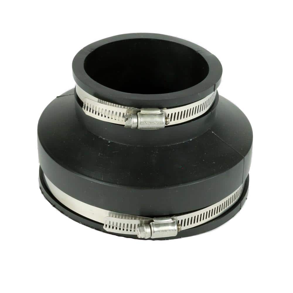 Fernco 4 in. x 3 in. PVC Concrete to C.I. or Plastic Flexible Coupling ...