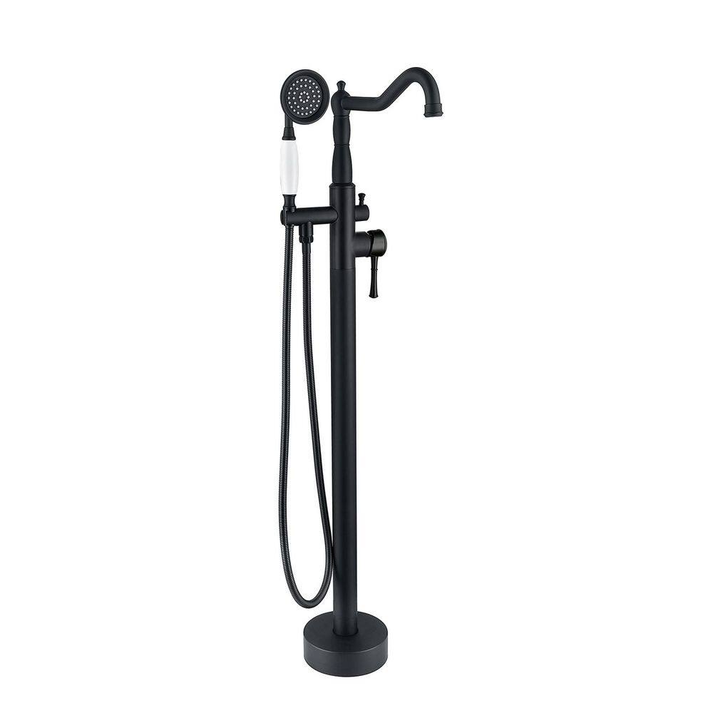 BEARSOLIM Freestanding Bathtub Faucet 2 Handles with Hand Shower in ...