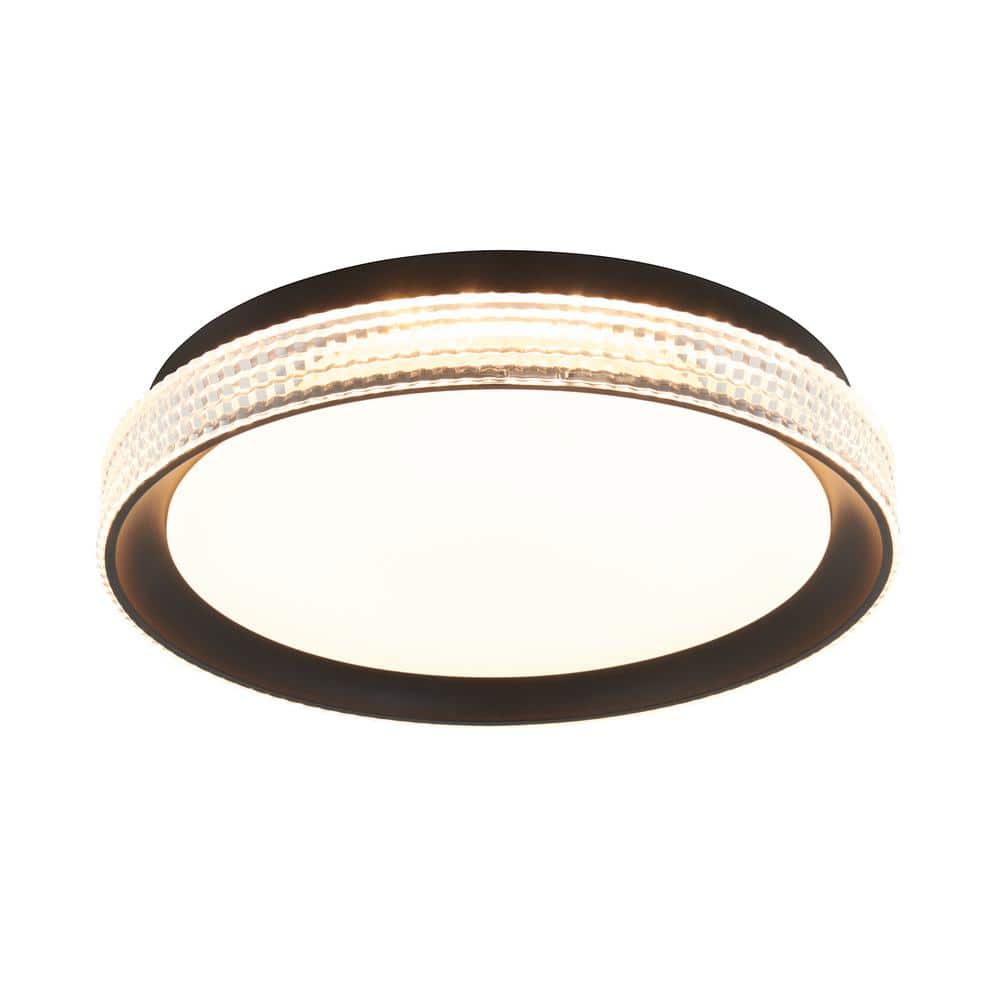 Reviews for Artika Aston 15 in. 1 Light Black 5CCT Integrated Selectable LED Flush Mount Ceiling ...