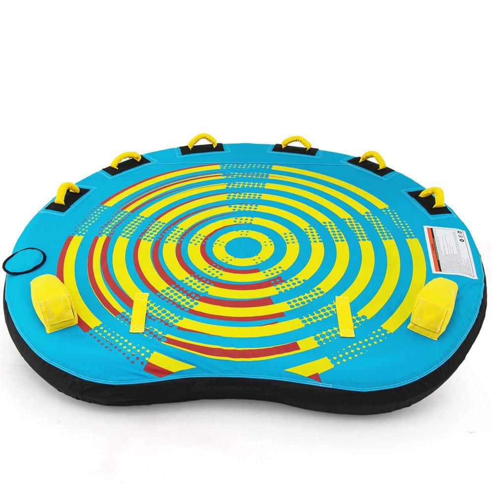 Costway Towable Tube for Boating 1-3 Person Inflatable Boat Tube for ...