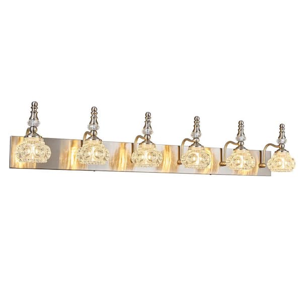 ZHLWIN Home Lighting Fixture Width 43.30 in. 6-Light SandNickel Modern ...