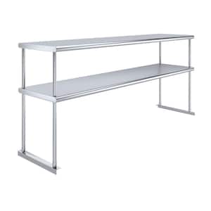 AMGOOD 12 in. x 48 in. Stainless Steel Double OverShelf for Kitchen ...