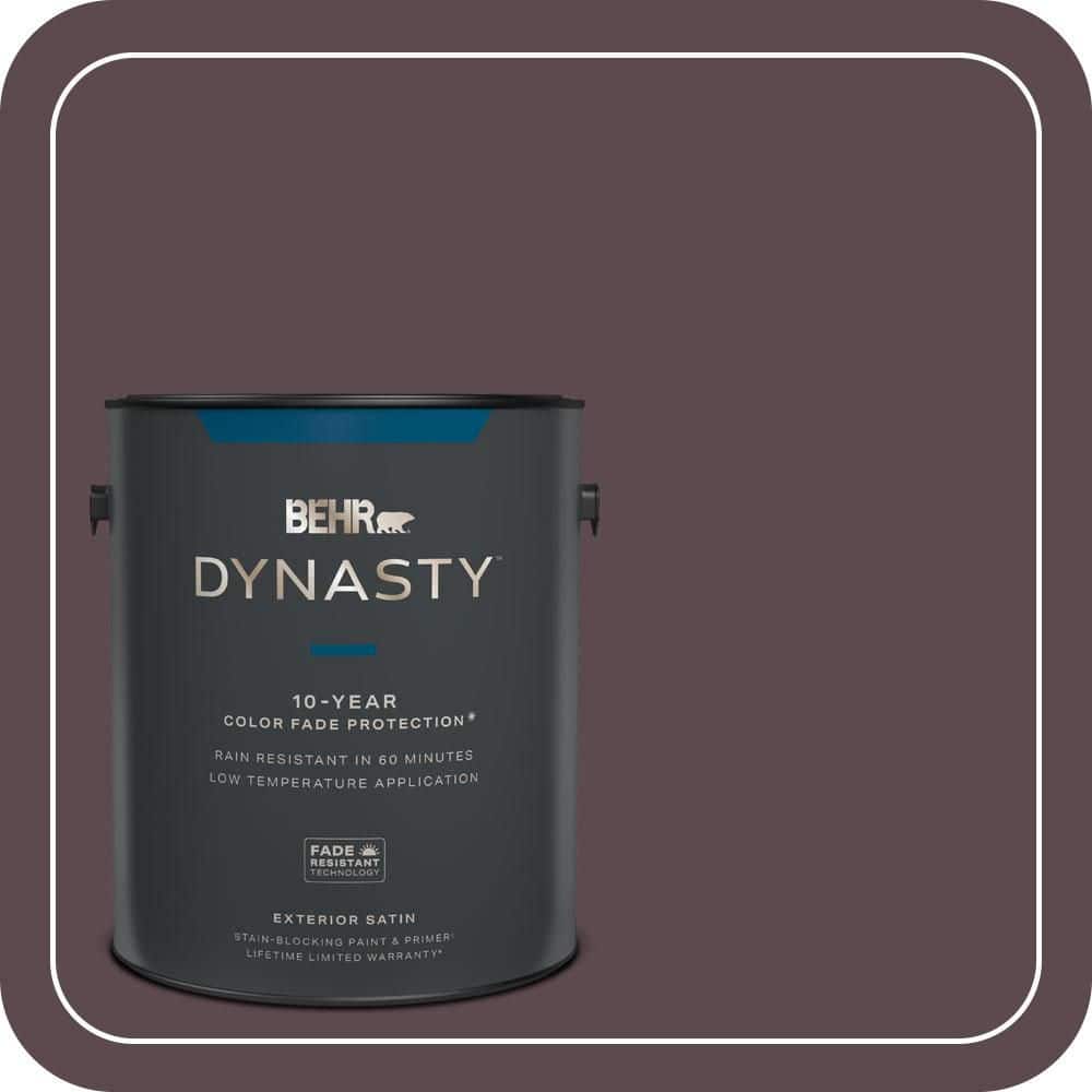 BEHR DYNASTY 1 gal. #100F-7 Deep Aubergine Satin Enamel Exterior Stain ...