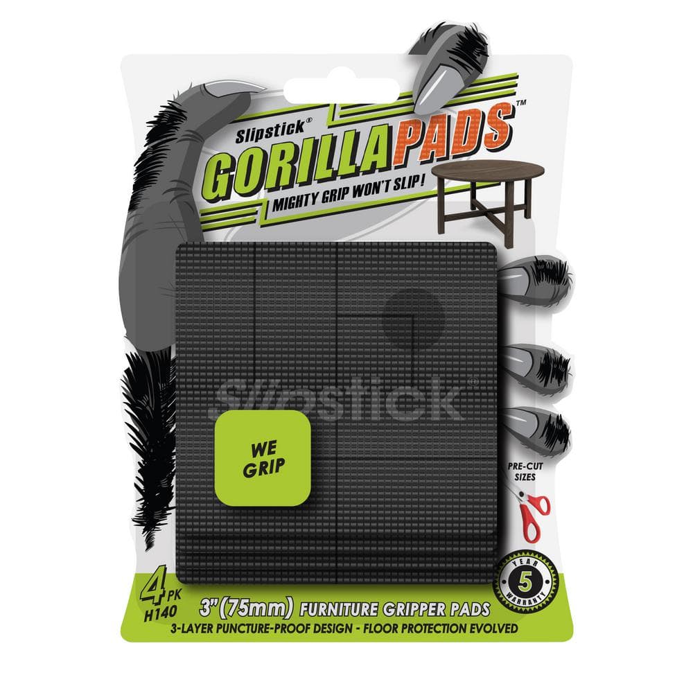Gorilla Floor Protection GorillaPads 3 in. Anti-Skid Glide 4-Pack ...