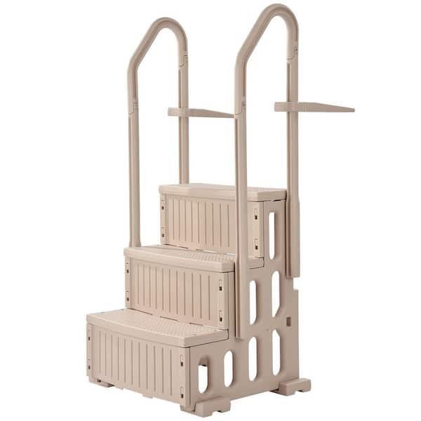 VEVOR Swimming Pool Ladder 3-Step Double Handrails Stairs with Non-slip ...