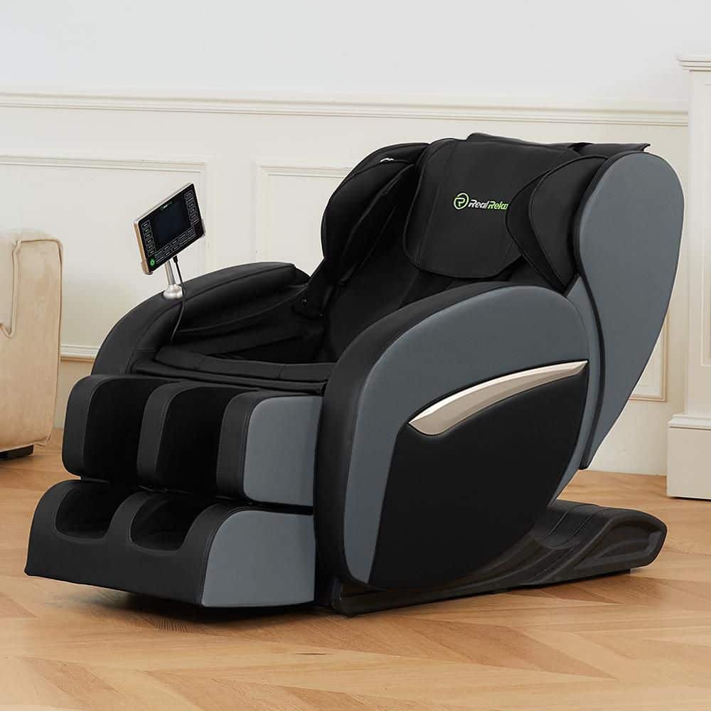 Jinseed Favor-BS07 Black color heated Full Body Massage Chair with faux ...