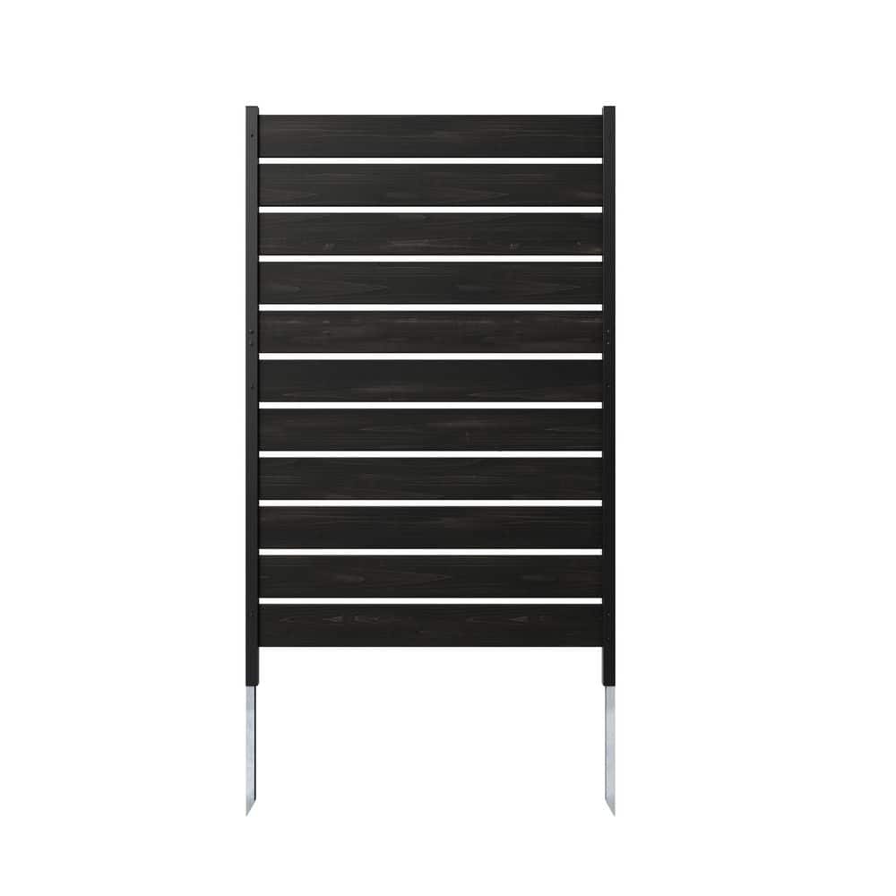 Enclo Privacy Screens Concord 5 ft. H x 3.2 ft. W Charcoal Cedar Wood ...