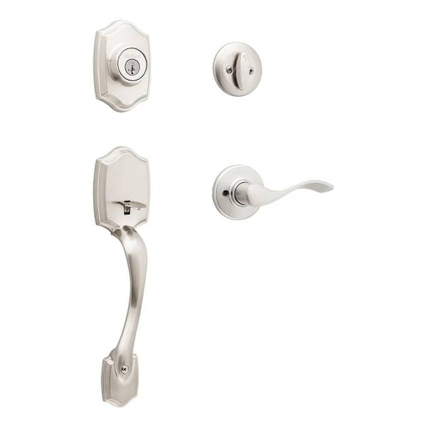Kwikset Belleview Satin Nickel Keyed Entry Single Cylinder Door ...