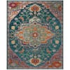 SAFAVIEH Crystal Teal/Rose 10 ft. x 14 ft. Distressed Border Area Rug ...