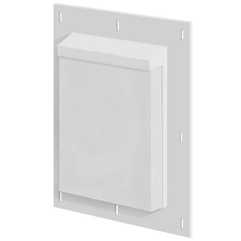 Builders Edge SturdiMount 6 in. x 8.5 in. Vinyl Trim White Receptacle ...