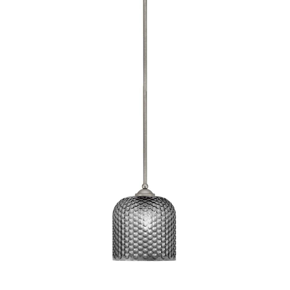 Clevelend 100-Watt 1-Light Graphite Pendant Mini Pendant Light with ...