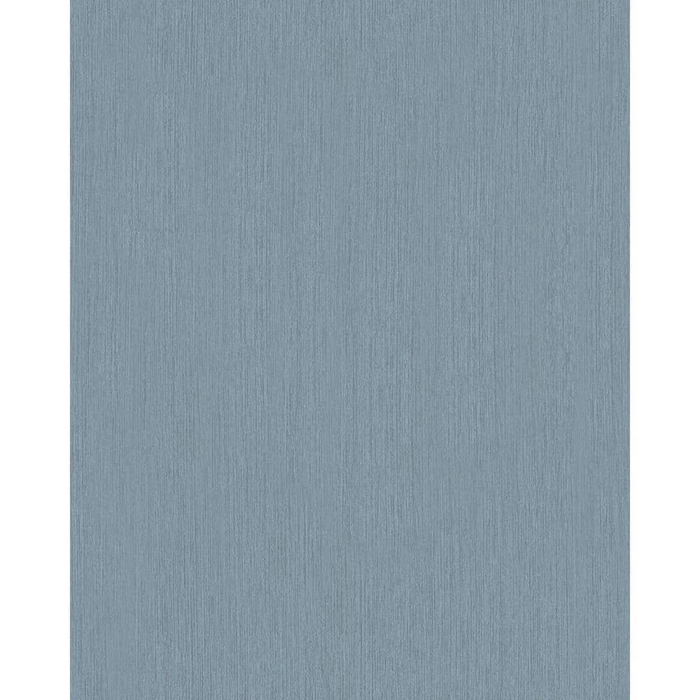 Fine Brush Stripe Blue Matte Finish Vinyl on Non-Woven Non-Pasted ...