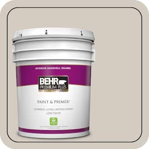 BEHR PREMIUM PLUS 8 oz. #N320-2 Toasty Gray Eggshell Enamel Interior ...