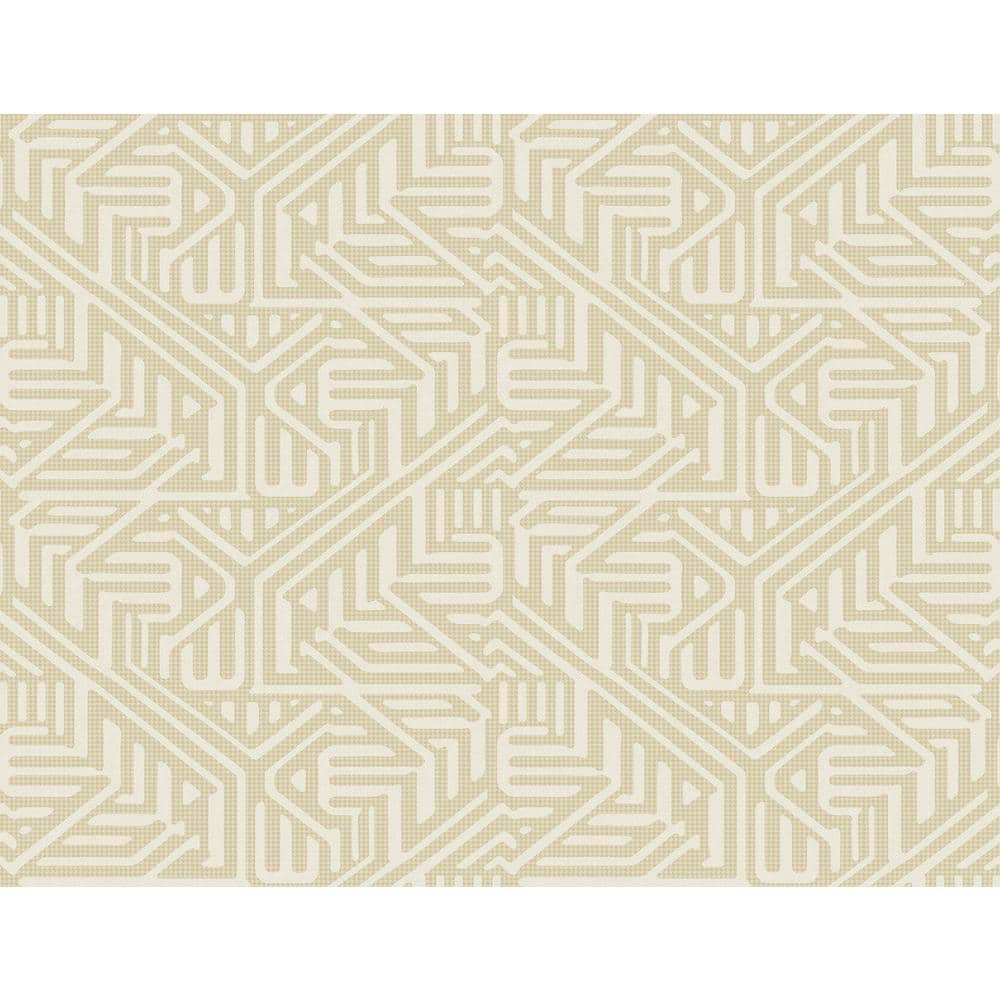 A-Street Prints Nambiti Cream Geometric Cream Vinyl Strippable Roll ...