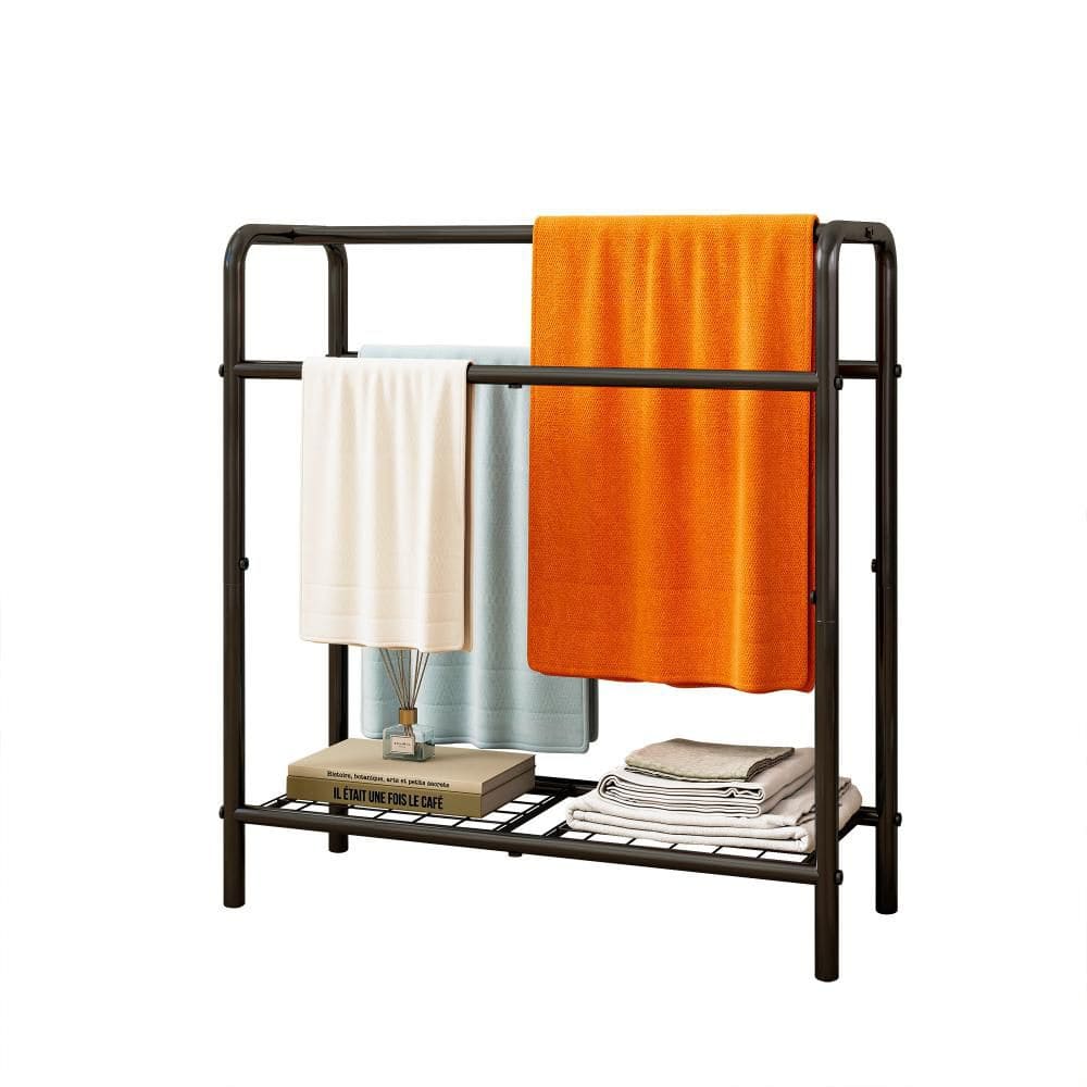 3 Tier Metal Towel Rack, Freestanding Towel Holder for Bathroom Display ...