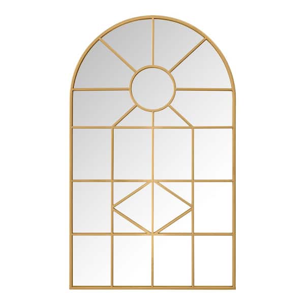 Home Decorators Collection Medium Arched Gold Windowpane Classic Accent ...
